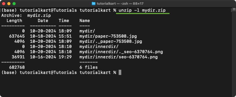 How to Extract .zip Files in Mac Terminal